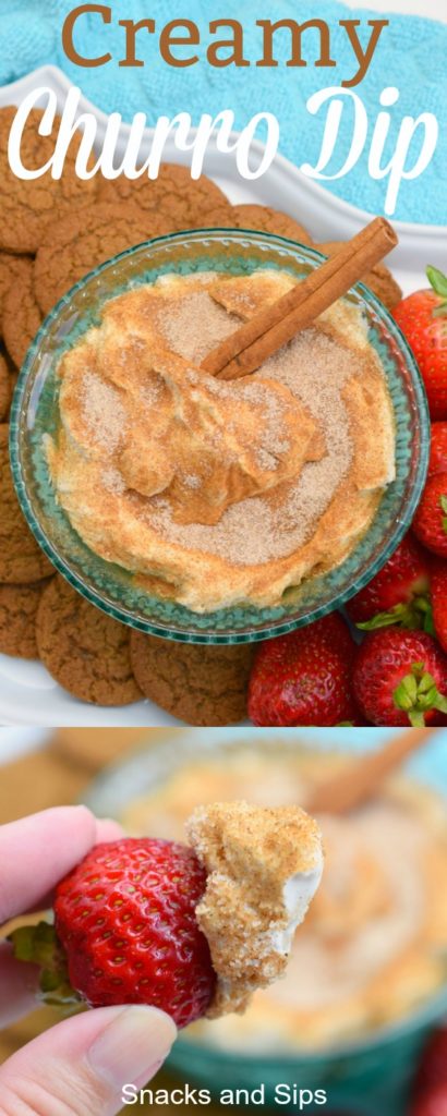 Creamy Churro Dip – Snacks and Sips
