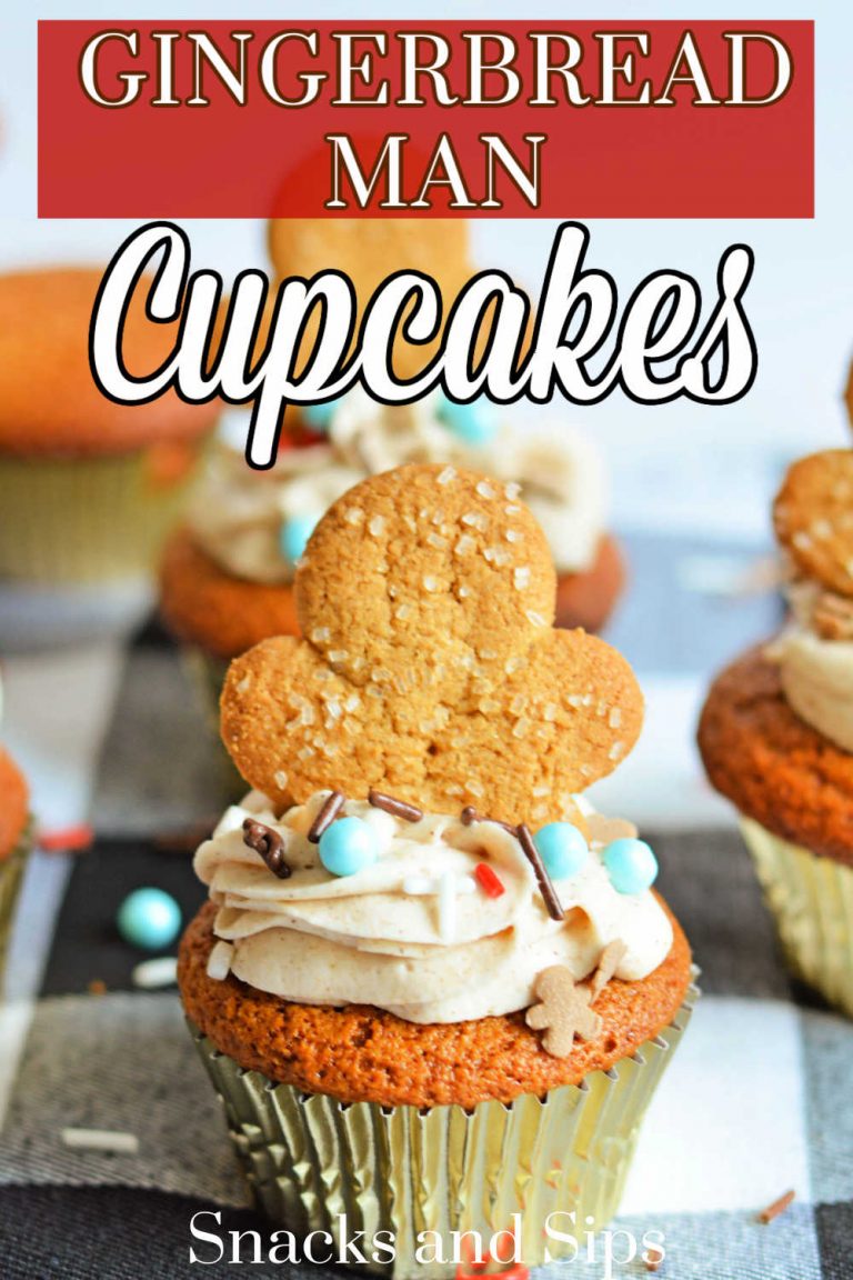 Gingerbread Man Cupcakes – Snacks and Sips